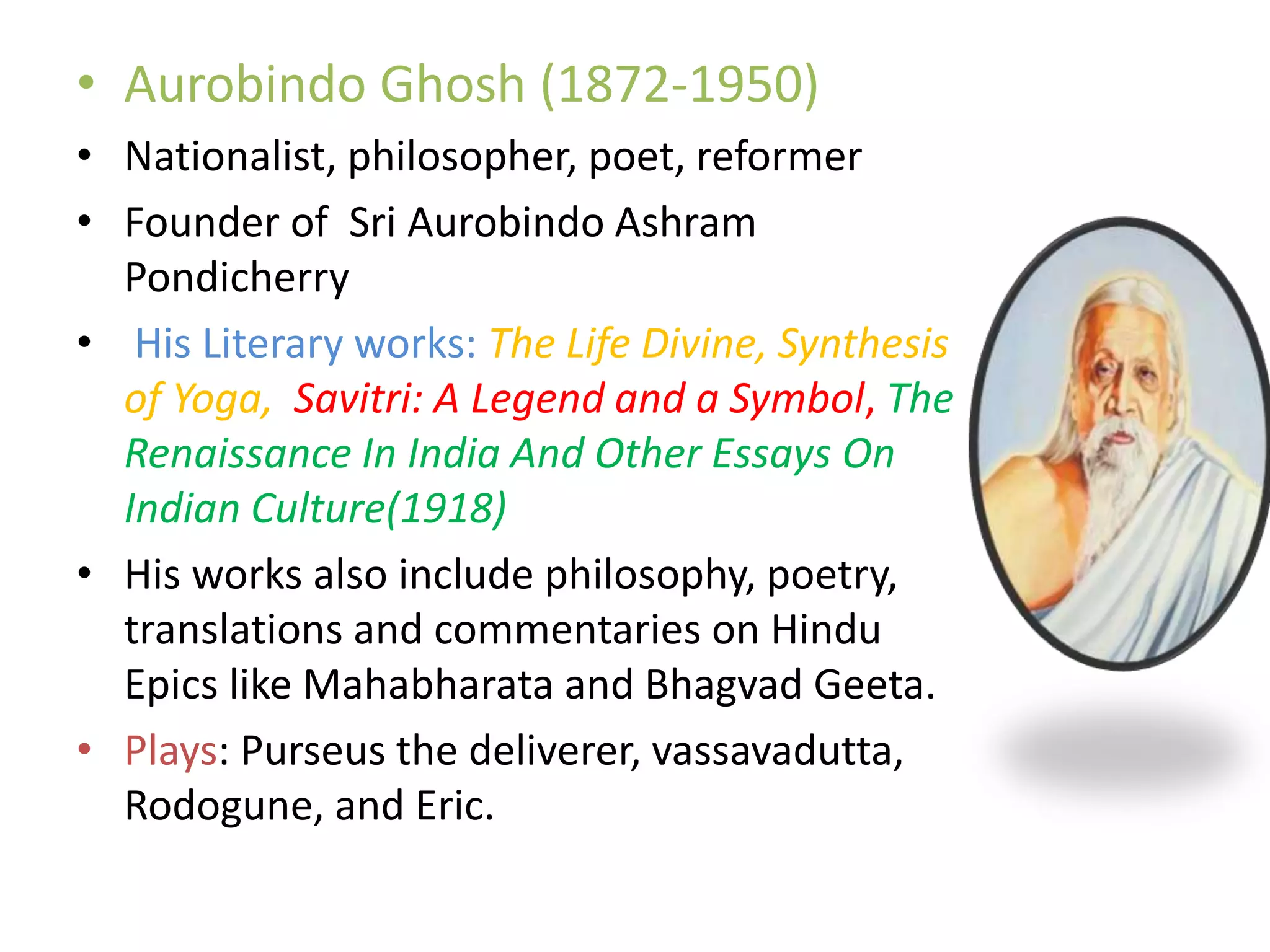 Introduction to indian writing in english pre-independence | PPTX