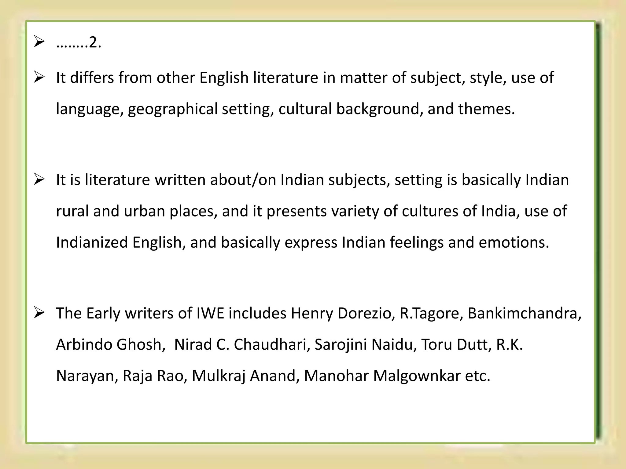 Introduction to indian writing in english pre-independence | PPTX
