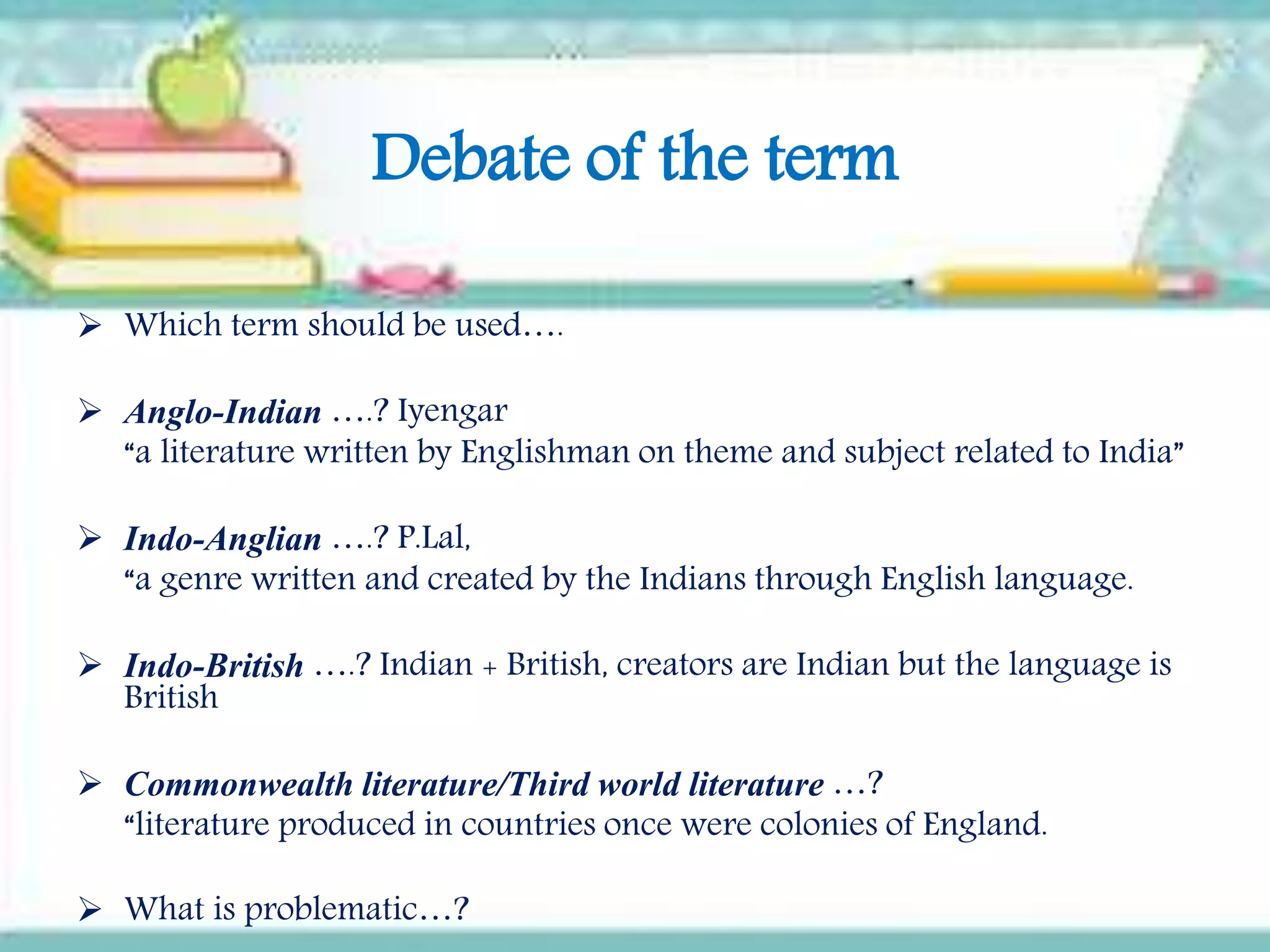 Introduction to indian writing in english pre-independence | PPTX