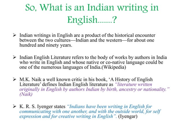 Introduction to indian writing in english pre-independence | PPTX