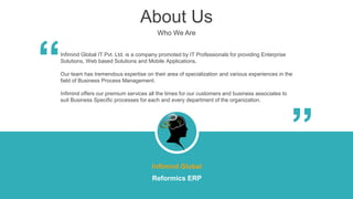 Introduction to infimind reformics erp system | PPT