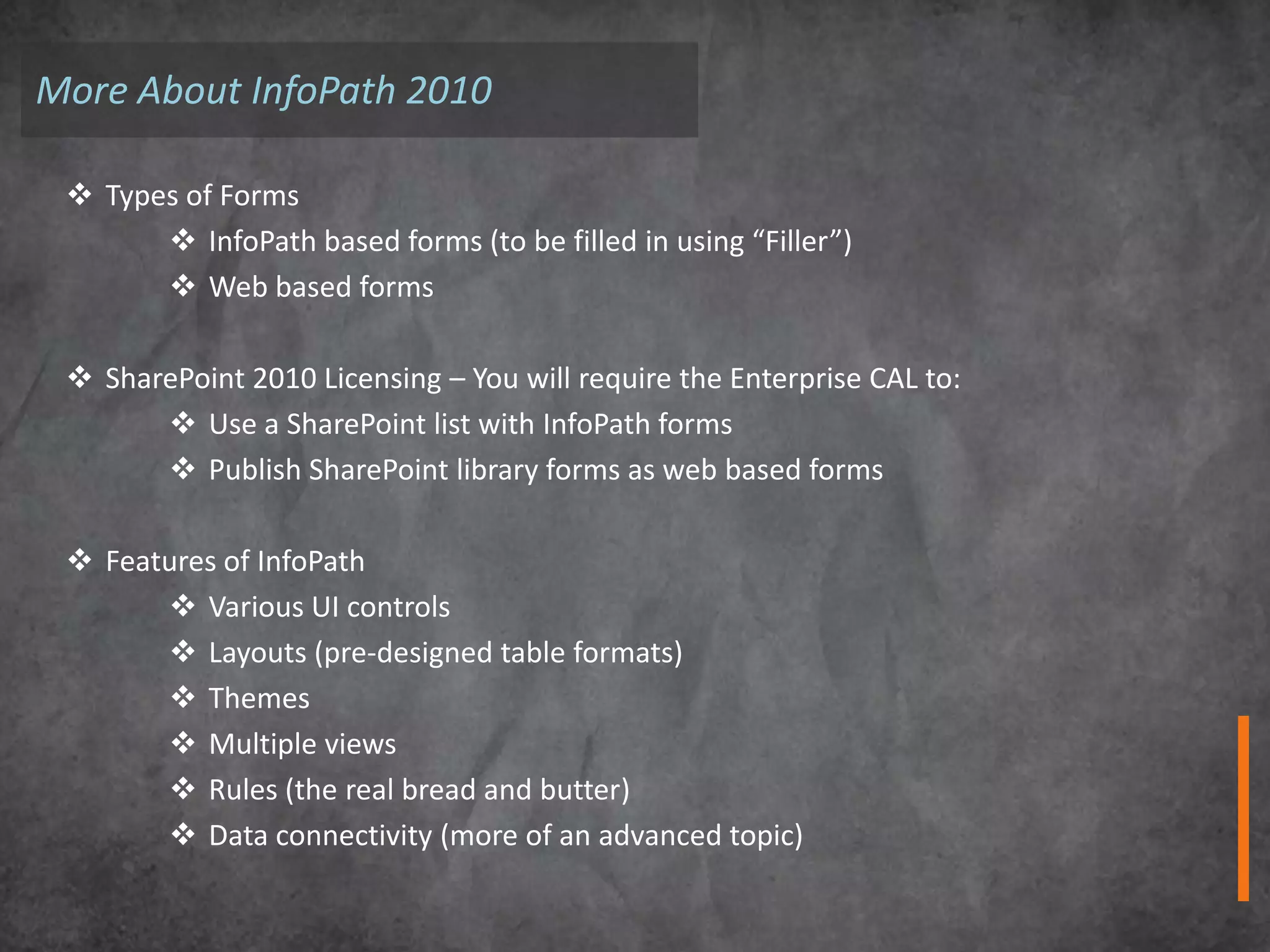 Introduction to InfoPath 2010 | PPT