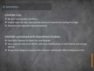 Introduction to InfoPath 2010 | PPTX