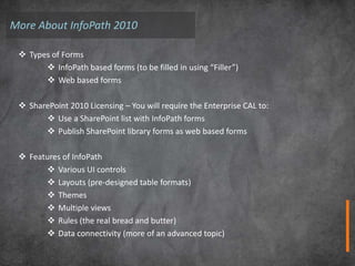Introduction to InfoPath 2010 | PPTX