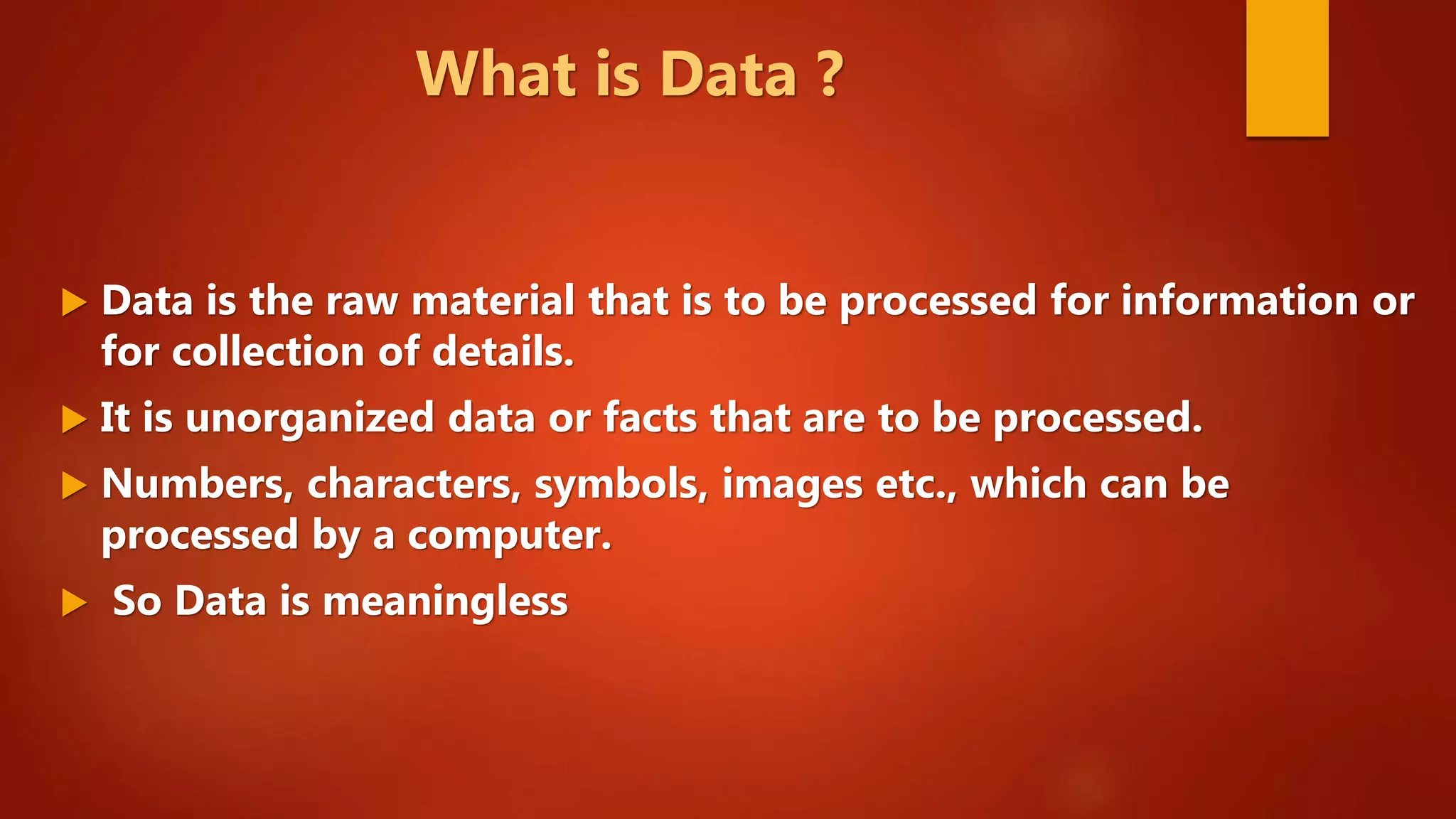 Introduction to information and data | PPTX