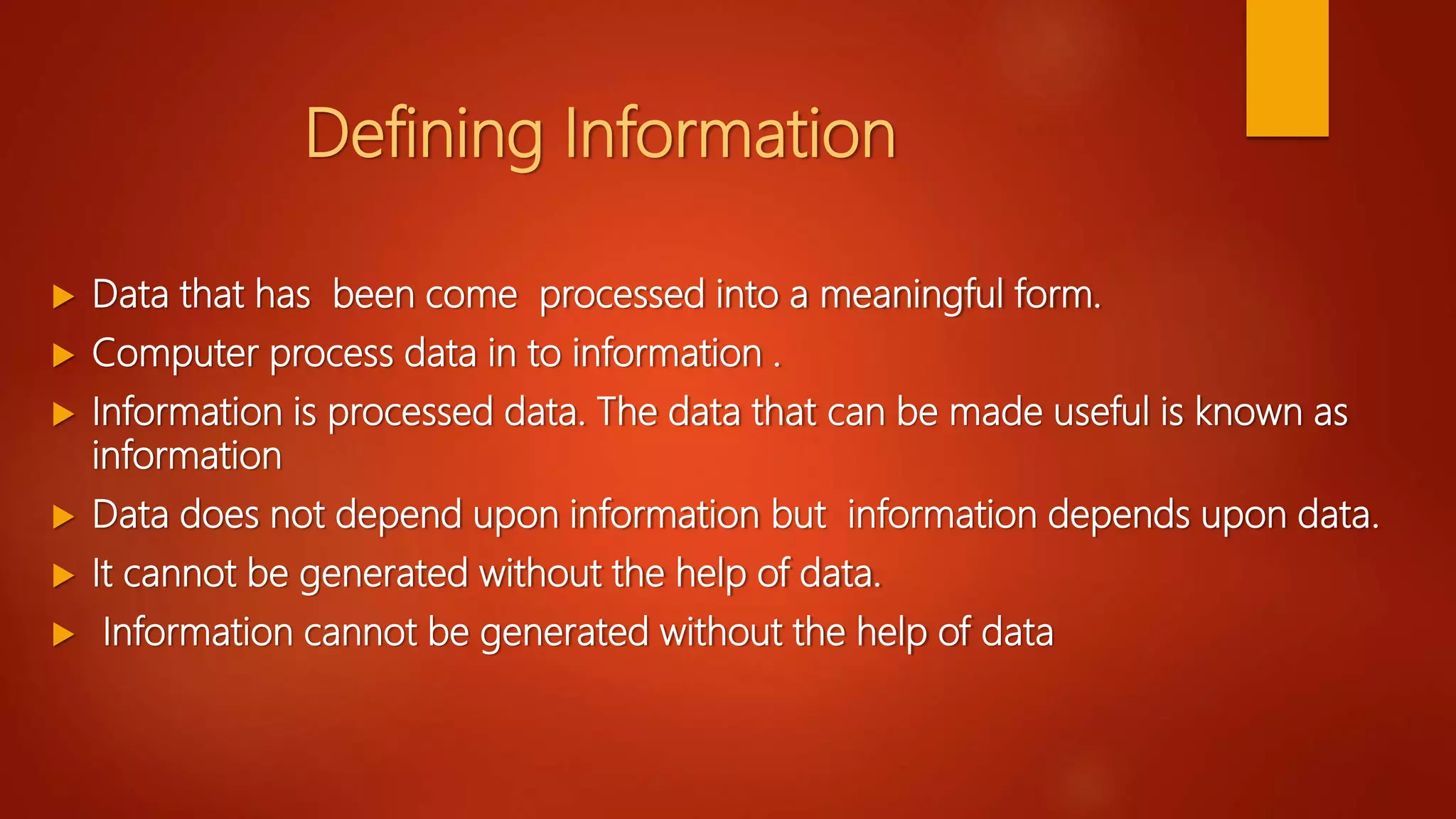 Introduction to information and data | PPTX