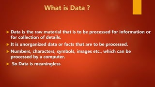 Introduction to information and data | PPTX