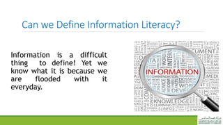 Introduction to information literacy (IL) | PPT