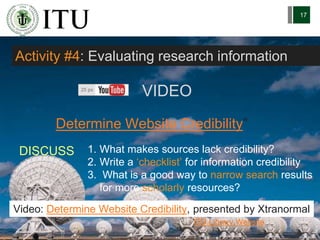 Introduction to information literacy part 1 | PPTX