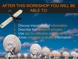 Introduction to information literacy part 1 | PPTX