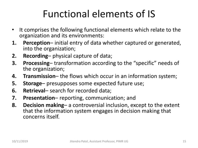 Introduction to information system | PPTX