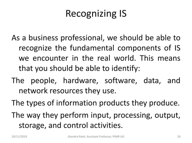 Introduction to information system | PPTX