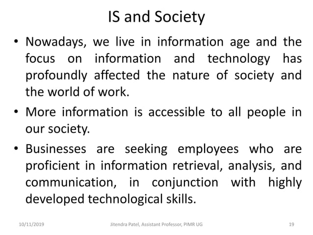 Introduction to information system | PPTX