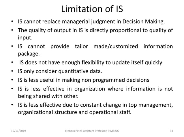Introduction to information system | PPTX