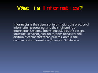 Introduction To Information Systems And Informatics | PPT