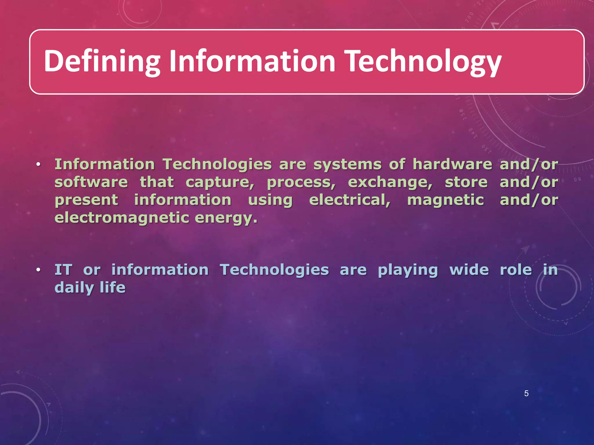 Introduction to information technology | PPTX