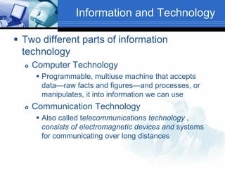 Introduction to information technology lecture 1 | PDF