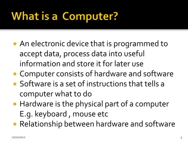 Introduction to information technology lecture 1 | PPTX | Data Storage ...