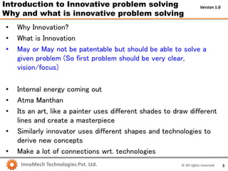 Introduction to innovative problem solving (IMt) | PPTX | Computer ...