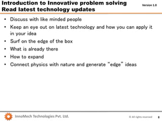Introduction to innovative problem solving (IMt) | PPTX