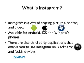 Introduction to instagram | PPTX