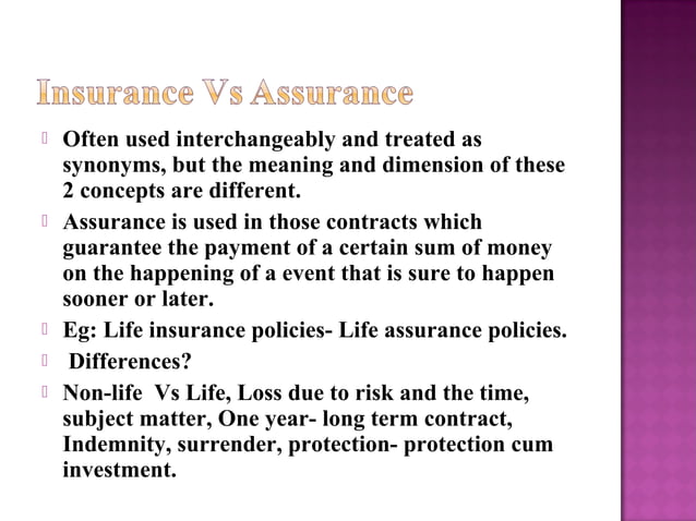 Classification of risks and Insurance | PPT