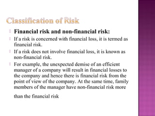 Classification of risks and Insurance | PPT