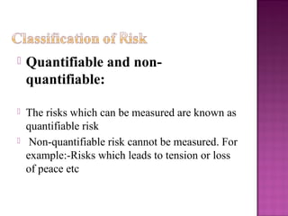 Classification of risks and Insurance | PPT