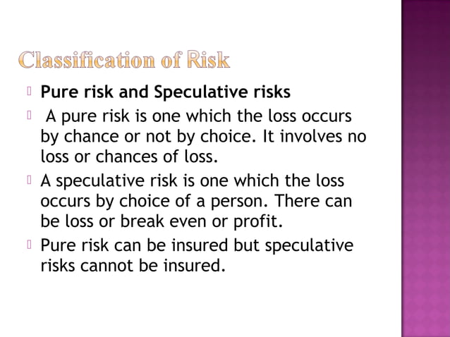 Classification of risks and Insurance | PPT