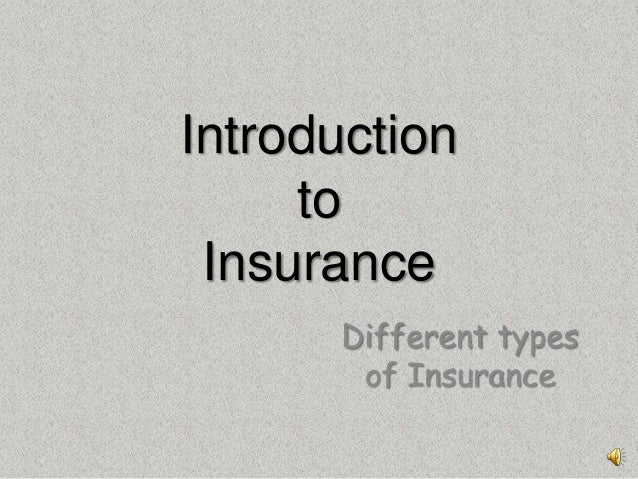 Introduction to Insurance