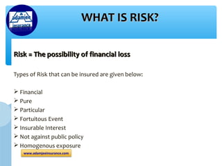 Introduction to Insurance Adamjee Insurance Company Ltd | PPT