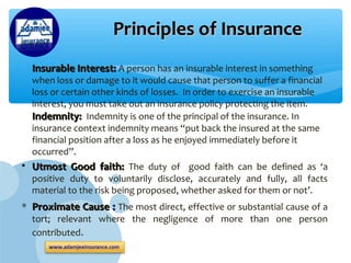 Introduction to Insurance Adamjee Insurance Company Ltd | PPT