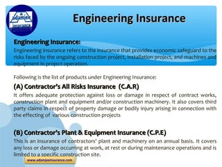 Introduction to Insurance Adamjee Insurance Company Ltd | PPT