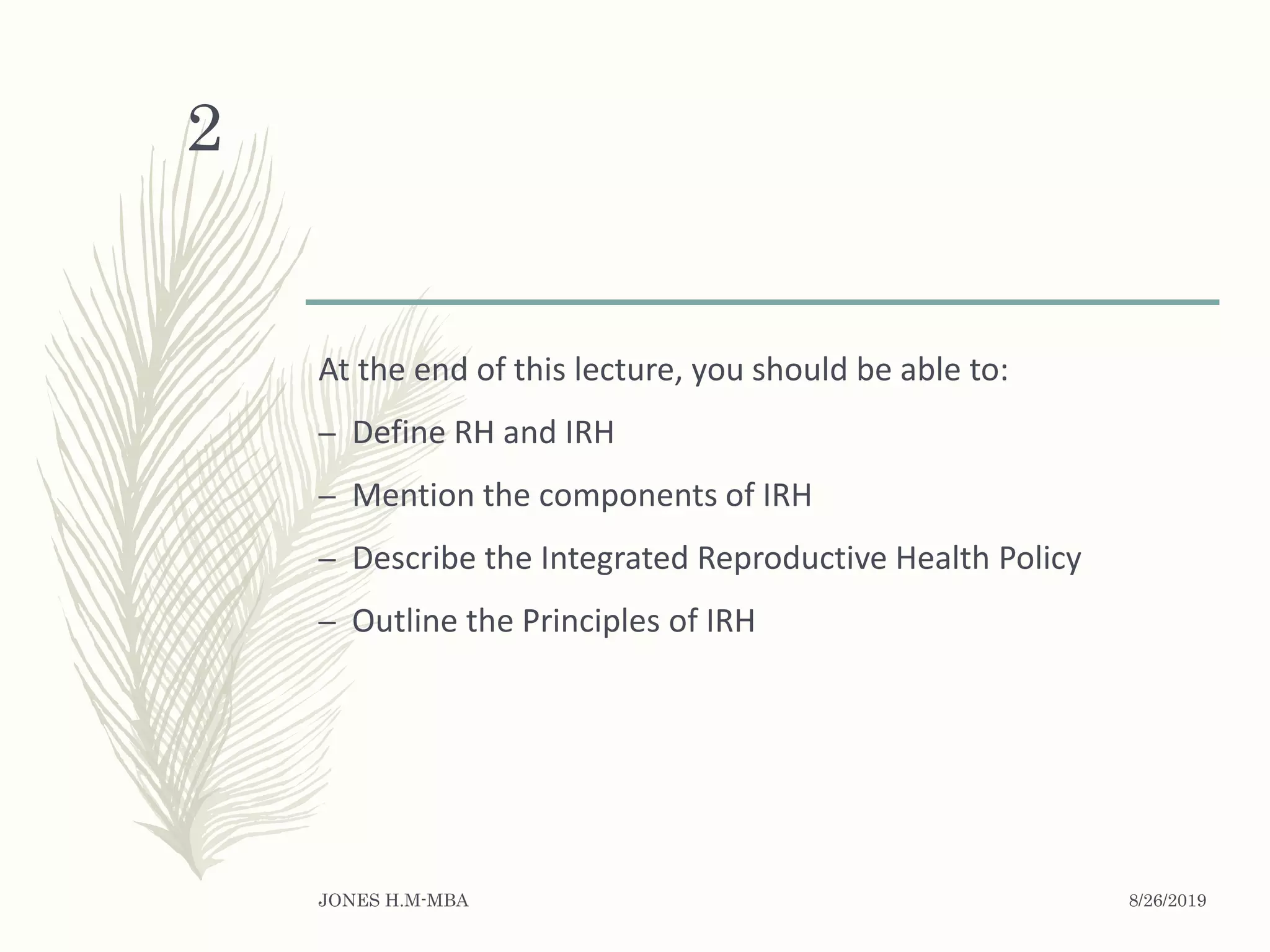 Introduction to integrated reproductive health | PPTX