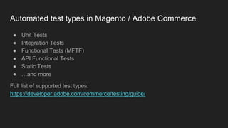 Introduction to Integration Tests in Magento / Adobe Commerce | PPTX