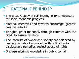 Introduction to intellectual property law | PPTX
