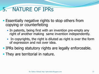 Introduction to intellectual property law | PPTX