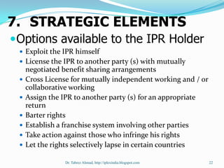 Introduction to intellectual property law | PPTX