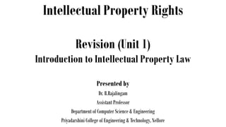 Introduction to intellectual property law | PDF