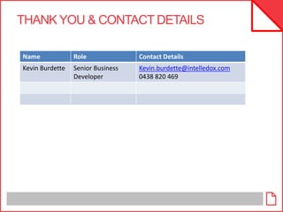 Introduction To Intelledox June 2010 | PPTX