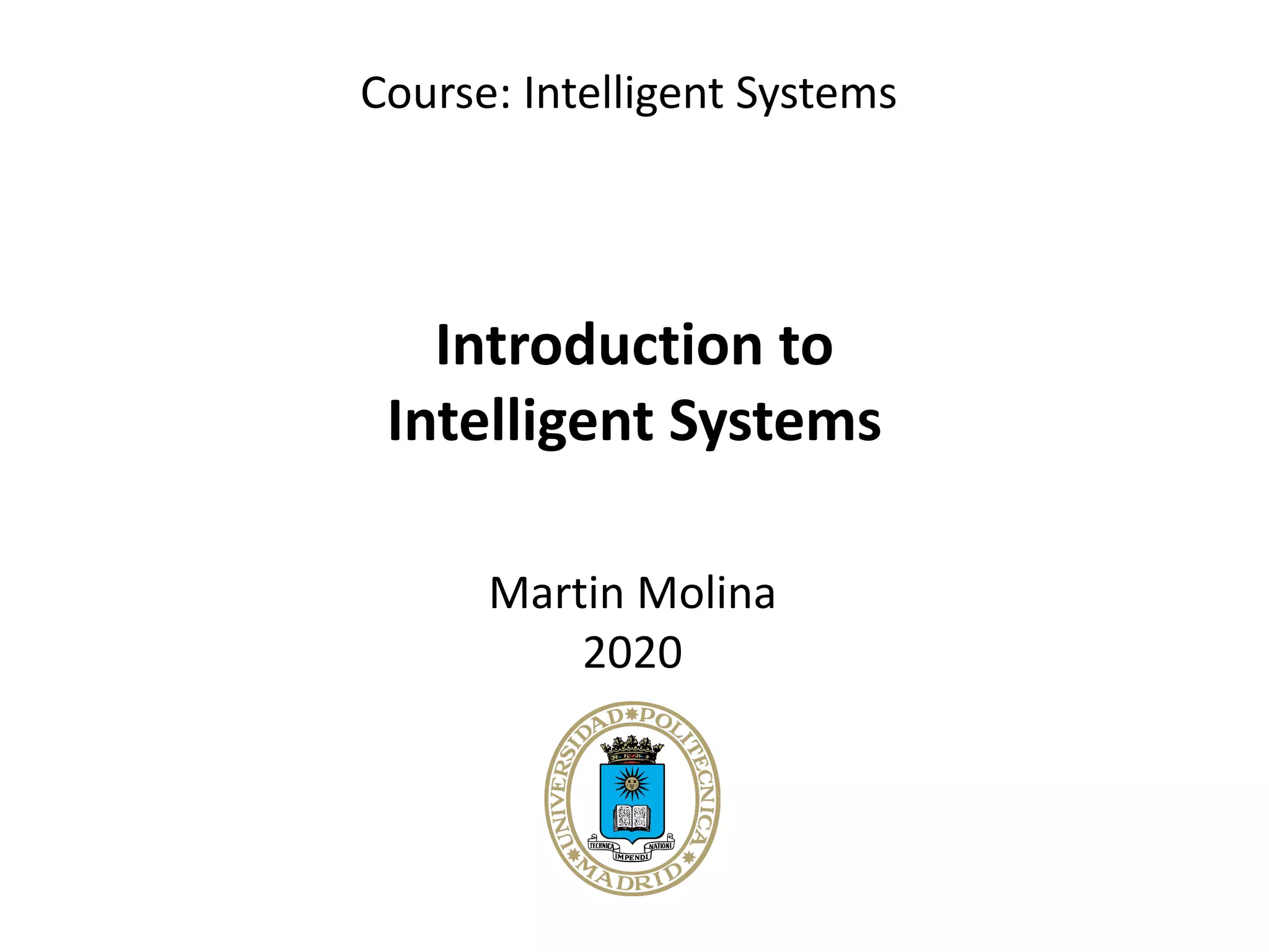 Introduction to intelligent systems | PDF