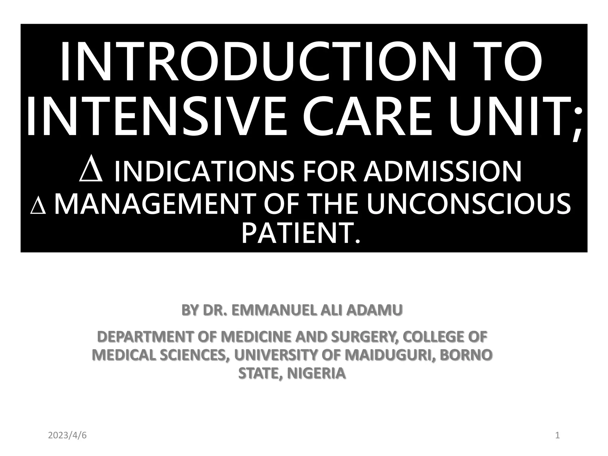 INTRODUCTION TO INTENSIVE CARE.pptx
