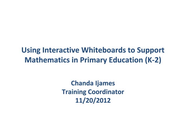 Introduction to interactive workshop | PPT | Technology & Computing