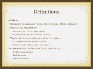 Introduction to intercultural communication | PDF