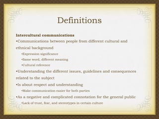 Introduction to intercultural communication | PDF