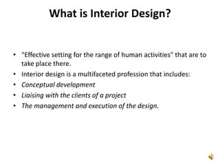 Introduction to interior design | PPT