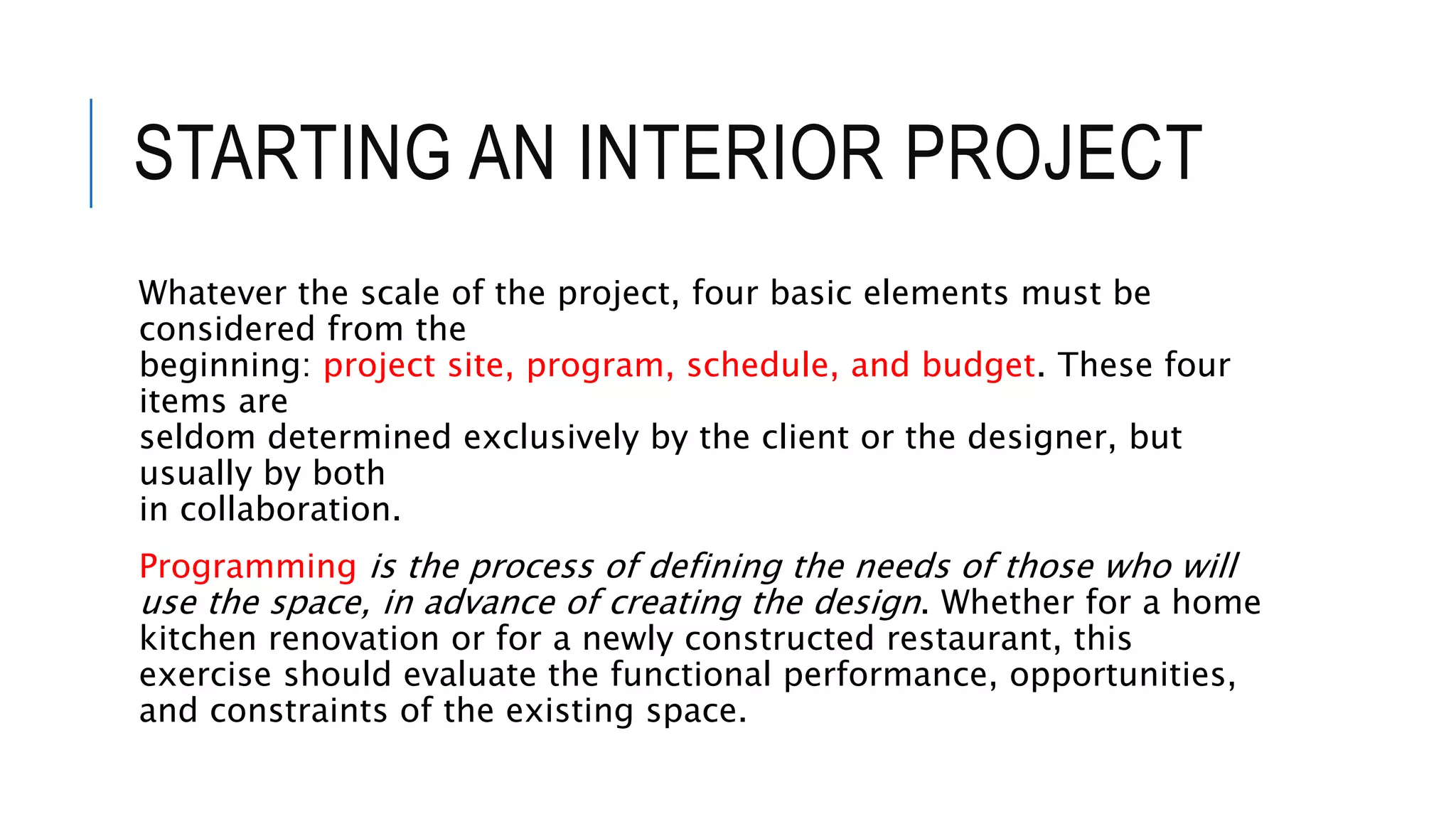 Introduction to interior design | PPTX