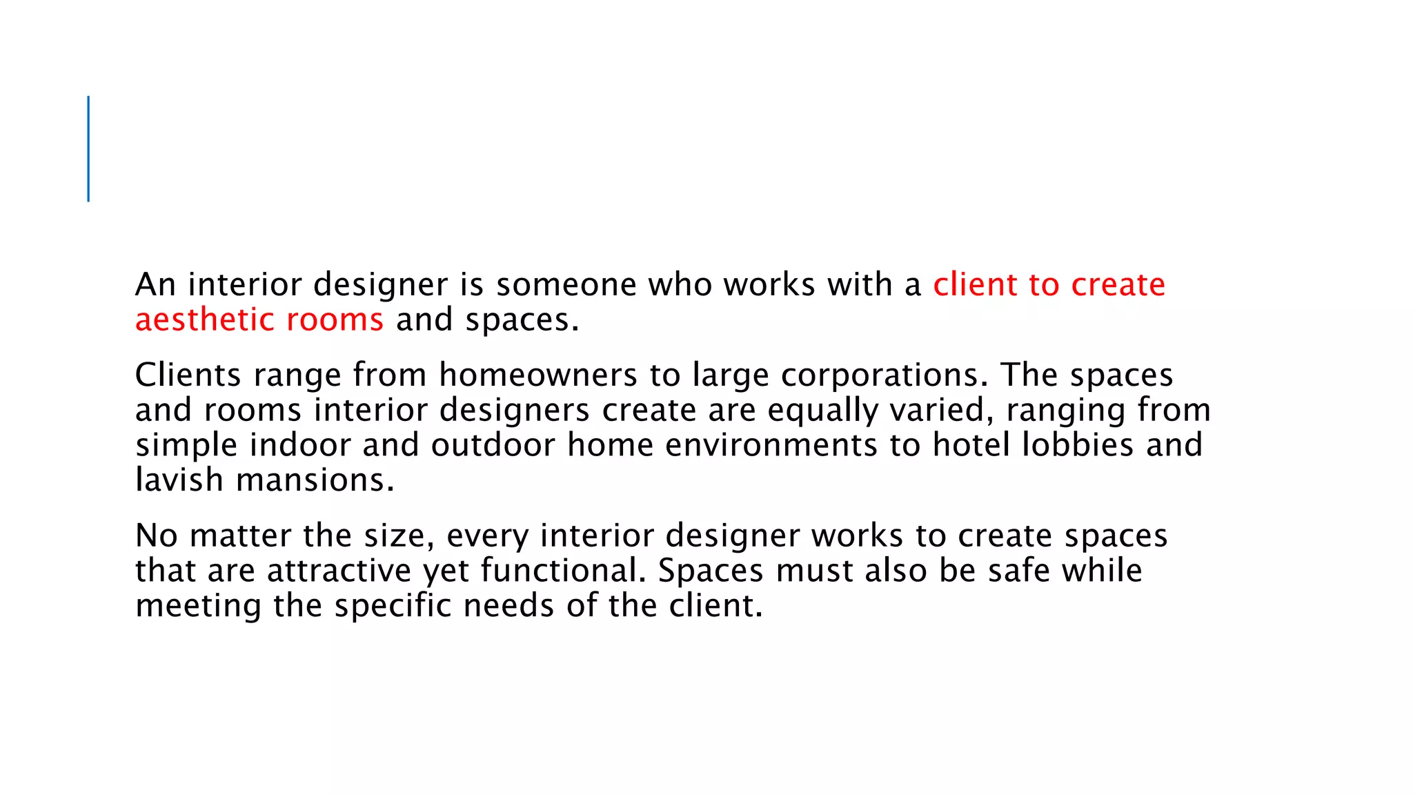 Introduction to interior design | PPTX