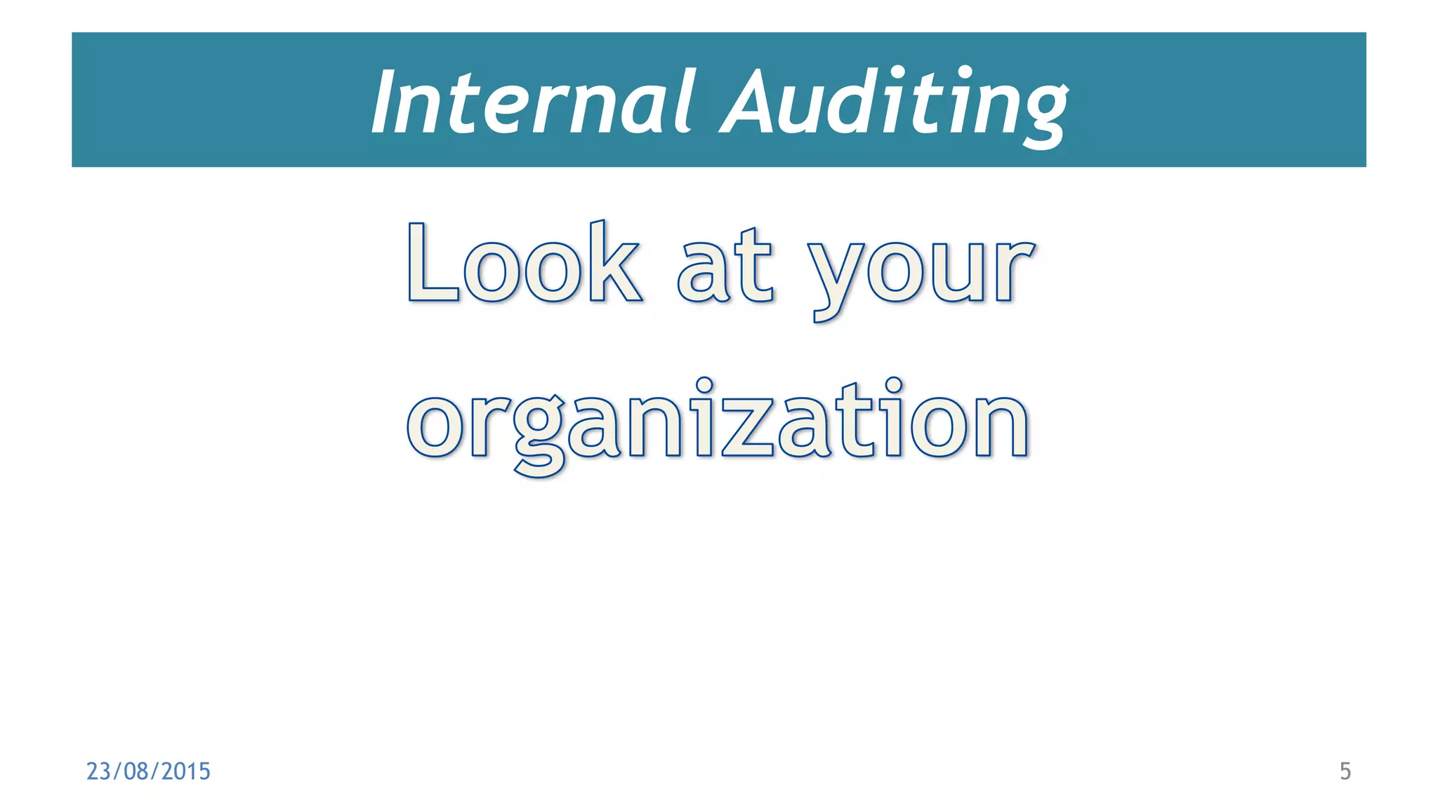 An introduction to internal auditing | PPTX
