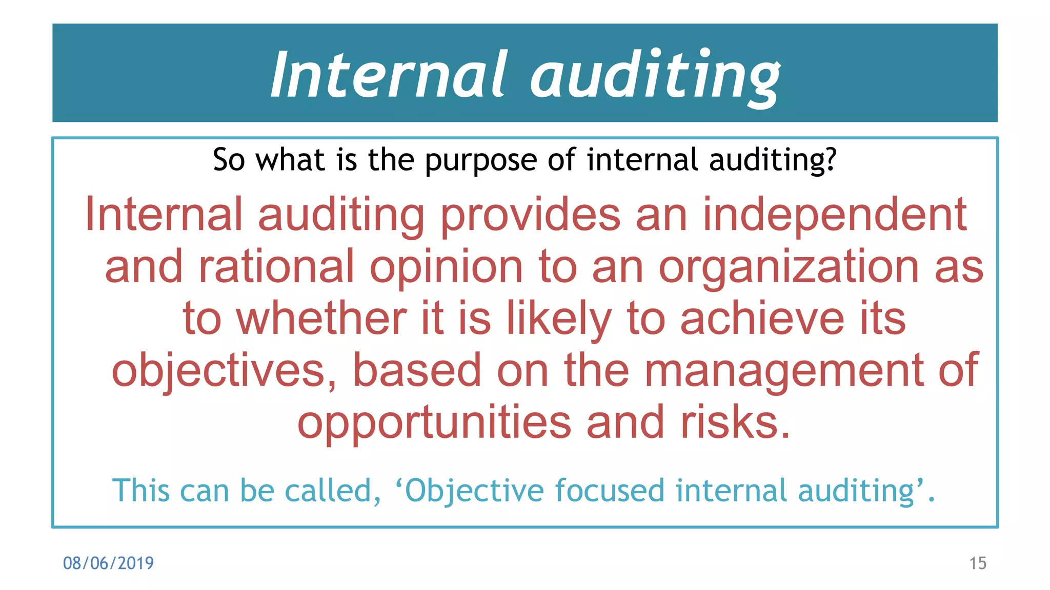 Introduction to internal auditing | PPTX